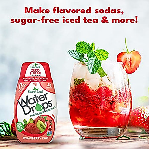 SweetLeaf Water Drops - Strawberry Kiwi Water Enhancer, Sugar Free Sweet Leaf Stevia Water Flavoring Drops, 1.62 Oz Ea (Pack of 2)