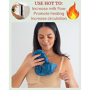 Breast Heating Pad & Cooling Gel Packs (x2) | Ice & Heat Therapy for Breastfeeding, Post Surgery Recovery, Mastectomy, Augmentation, Reduction | Hot & Cold