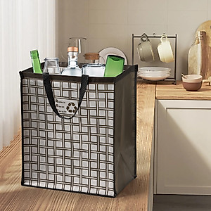 Lily queen Recycle Bin Bags for Kitchen Home Trash Cans Sorting Bins 12 Gallon Set of 2