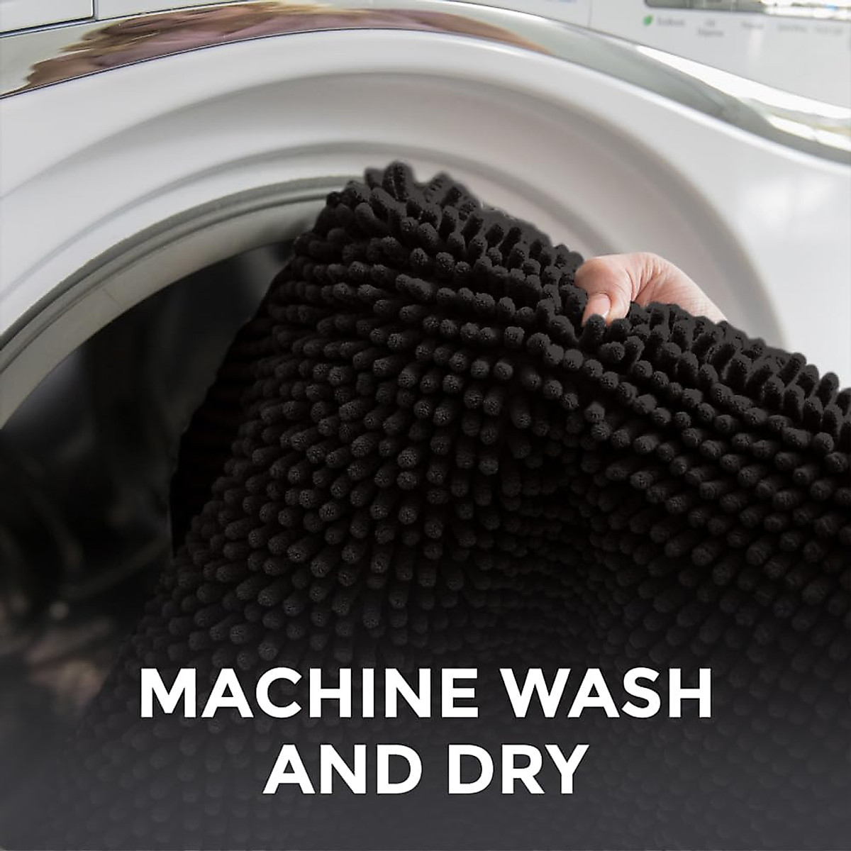 HOME GENIE Muddy Dog Machine-Washable Absorbent Soft Chenille Indoor-Doormat, Rubber Backing, Quick Dry Microfiber Mat, Entryway Front Door Mat, Home Entrance Welcome Doormats, 24x17, Soft Beige