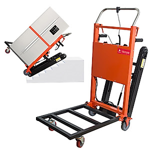 Efficraft Electric Stair Climbing Dolly 300W Electric Stair Climbing Hand Trucks Cart Motorized Mobile Stairlift Folding Electric Dolly, 661lbs Capacity for Moving Furniture, Logistics