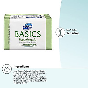 Dial Basics Hypoallergenic Bar Soap, 2 Count
