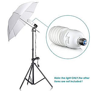 SLOW DOLPHIN Photo CFL Full Spectrum Light Bulb,4 x 45W 5500K CFL Daylight Photography Photo Video Studio Lighting(4 Packs)