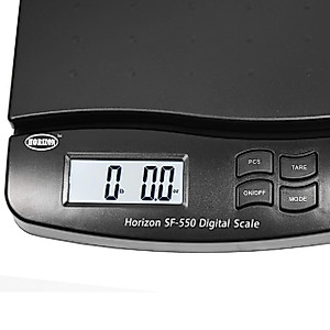 Horizon SF-550 55 LB x 0.1 OZ Digital Postal Shipping Scale with Counting Function, Auto Read Hold, 1 Gram Accuracy