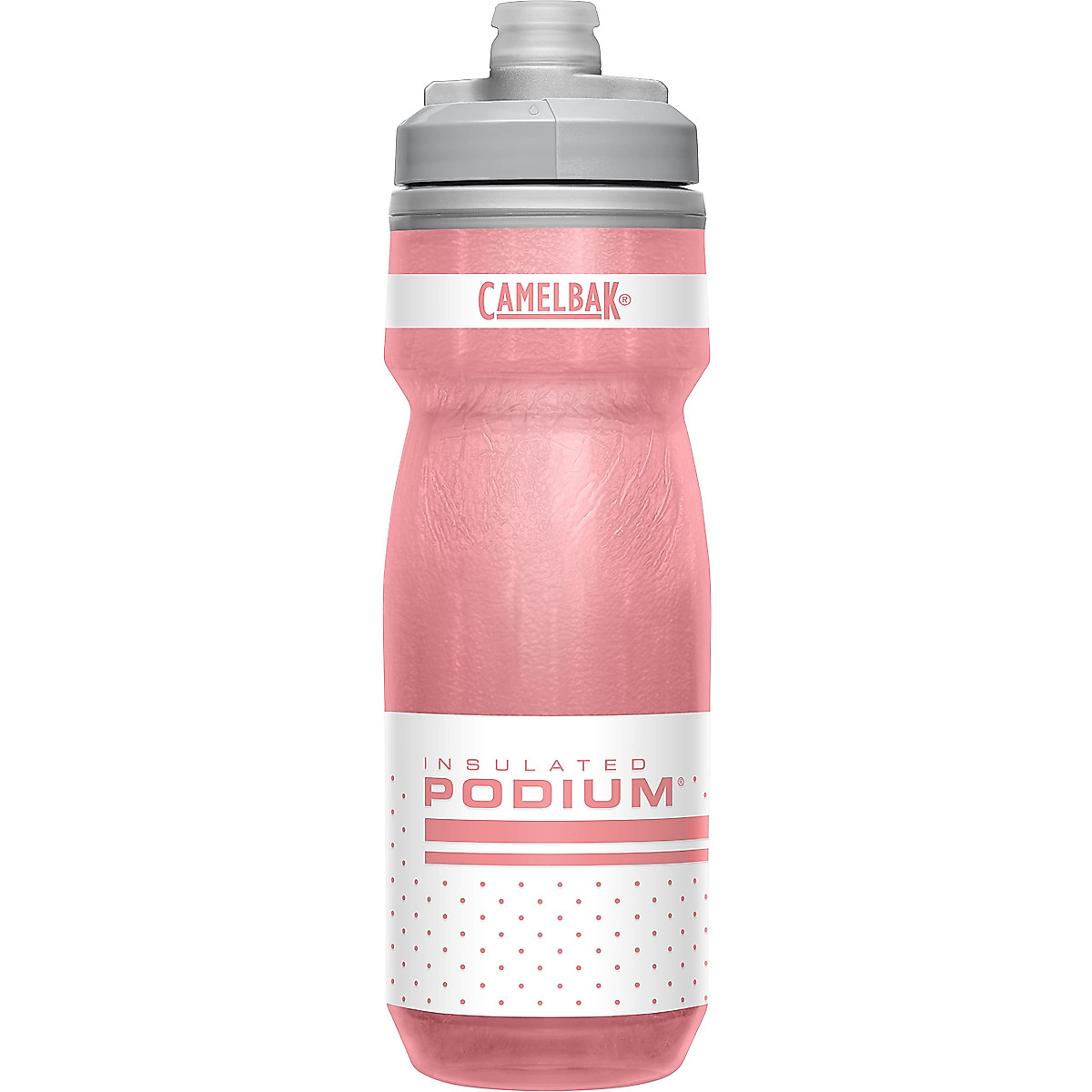 CamelBak Podium Chill Insulated Bike Water Bottle - Easy Squeeze Bottle - Fits Most Bike Cages - 21oz, Reflective Pink