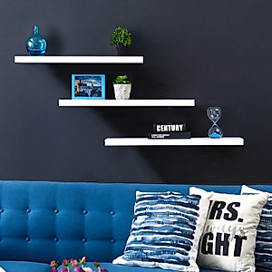 UTOKON 3PCS Wood Wall Floating Shelf,Fashion Storage Organizer Shelves for Home Living Room Bedroom Study Decoration.