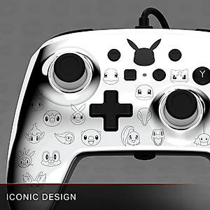 PowerA Enhanced Wired Controller for Nintendo Switch - Pikachu Black & Silver