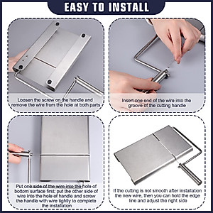 Replacement Cheese Slicer Wires 5.5 Inch Stainless Steel Cheese Cutter Replacement Cheese Wire Pie Slicers for Home Restaurant Kitchen Party Cutting Supplies (10)