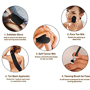 CeleCily Self Tanning Mitt Applicator Kit Tanning Mitts Self Tanner Applicator Set Self Tanning Glove for Self Tan Mitt Applicator Kit, Back Tanning Applicator,Self Tanner Mitt Applicator Tanning Kit