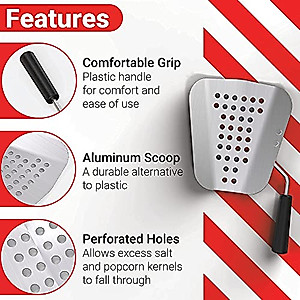 Poppy's Ultimate Popcorn Machine Supplies Bundle - Kernel Sifting Speed Scoop, Seasoning Dredge, 1-Ounce Popcorn Bags (100 Count) - Ideal Popcorn Supplies for Popcorn Machine, Commercial & Home Use