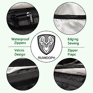 RUMIDOPH Outdoor Cushion Storage Bag Waterproof Square Large Patio Storage Bags with Zipper for Outdoor Furniture Cushion, 32 x32 x24IN