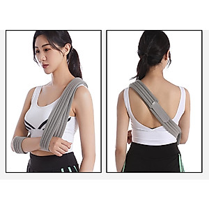 Wisexplorer 71inch/180cm Shoulder Immobilizer Arm Sling, Adjustable Lightweight&Comfortable Effective Medical Arm Support Sling for Rotator Cuff Torn Arm Wrist Hand Elbow Injury, Broken & Fractured Bones(Grey)