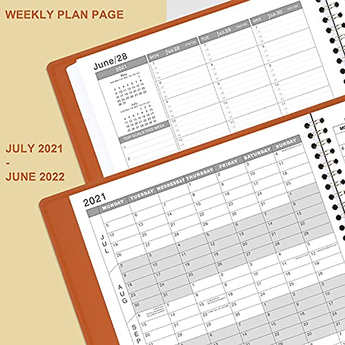 2021-2022 Weekly Appointment Book/Planner - 53 Weeks Daily Planner Organizer, 15-Minute Increments, Flexible Cover, Twin-Wire Binding, 8.5" x 10.85"