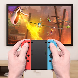 Game Handle Connector for Nintendo Switch Joy-Con, 5-in-1 Gamepad Handle with Wrist Strap for NS Switch Grip