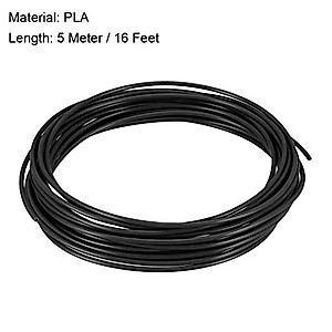 uxcell 3D Pen Filament Refills,16Ft,1.75mm PLA Filament Refills,Dimensional Accuracy +/- 0.02mm,for 3D Printer,Black