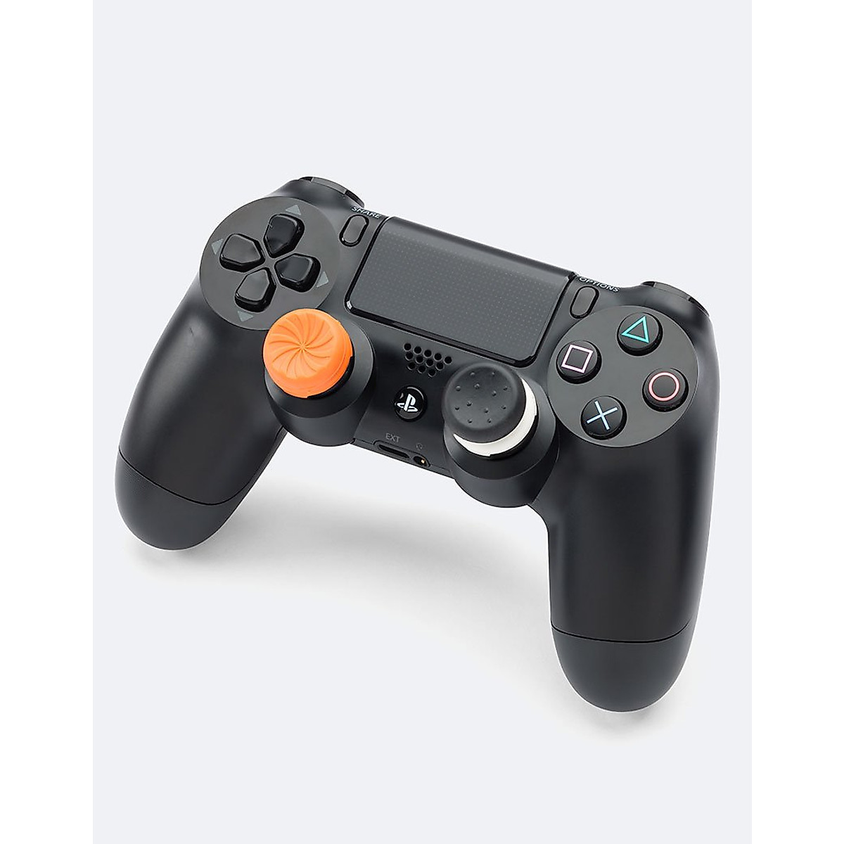 KontrolFreek GamerPack VX for PlayStation 4 (PS4) Controller | Performance Thumbsticks | 3 High-Rise, 1 Mid-Rise Concave | Black/Orange