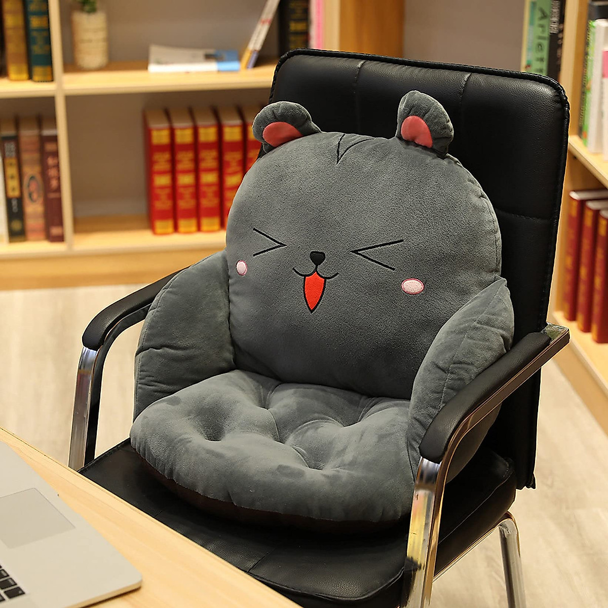 GEORPE Cute Animal Back Pillows Puff Plush Chair Cushion Seat Sofa Mat Home Indoor Floor Office Room Decor