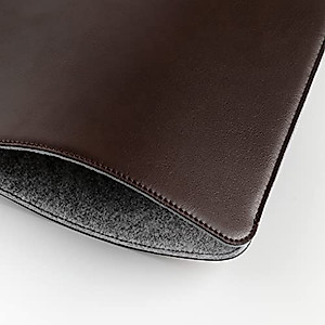 Comfyable Laptop Sleeve 13 Inch Precisely Compatible with MacBook Pro M2 2022 M1 2020-2016 & Mac Air M2 2022 M1 2020, Not Fit Old Versioned MBA/MBP, Faux Leather Cover Case, Dark Coffee