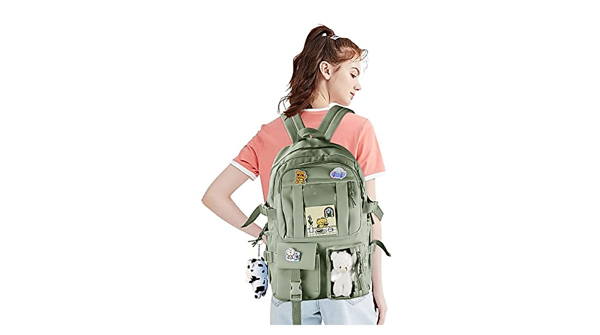 AoMoon Kawaii Backpack - Cute Pastel Rucksack for Girls