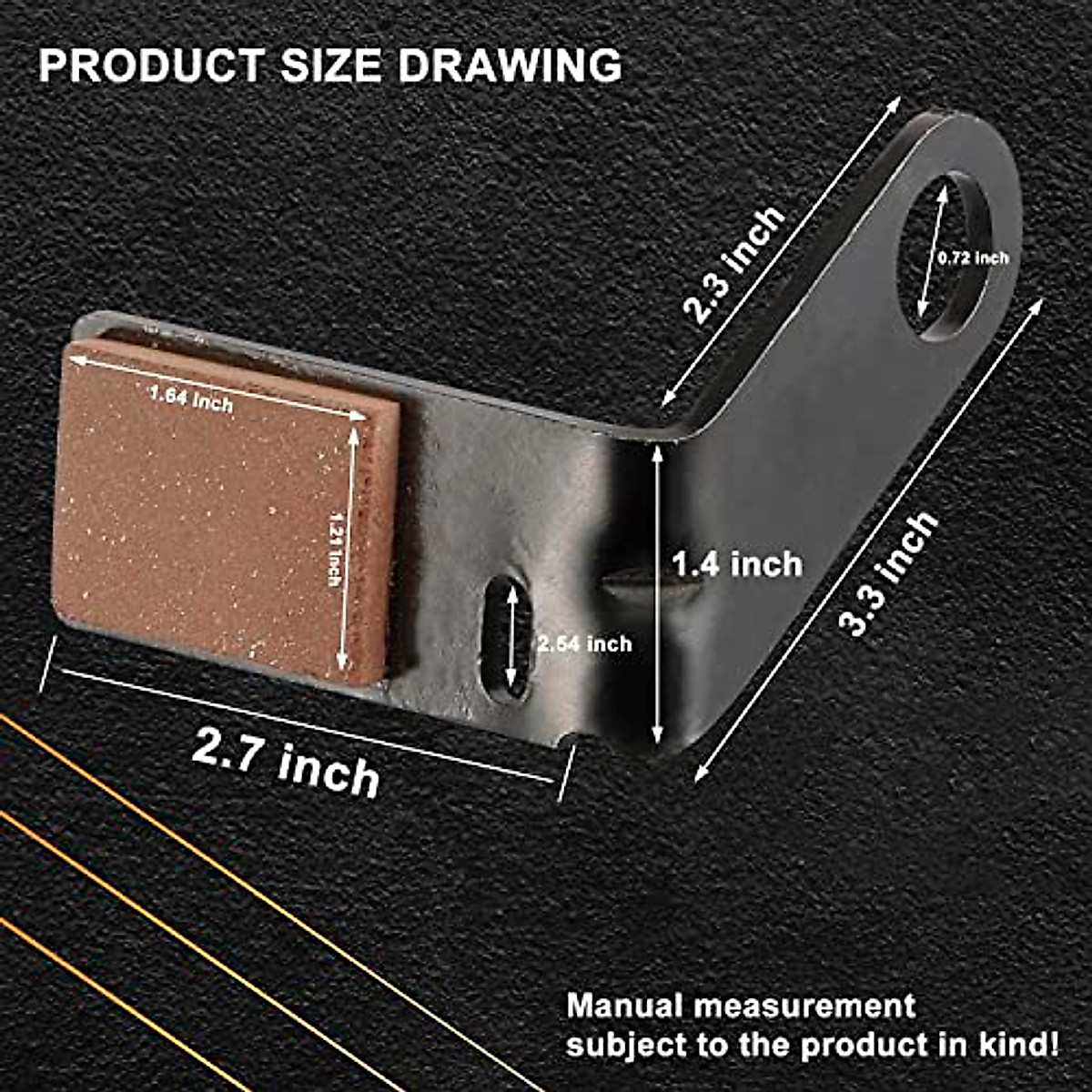 2-Pcs GY21943B GY21943A Brake Pad Kit for John Deere 42" L, D, X Series 100 105 115 100 110 120 125 130 Mower, Replaces GY21943, Included GX20515 Retainer, GX20494 Spring and GX23240 Deck Bushing