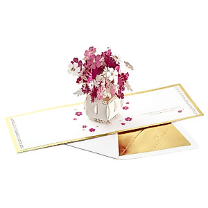 Hallmark Signature Paper Wonder Pop Up Mothers Day Card (Flowers in Vase, Make the World More Beautiful)