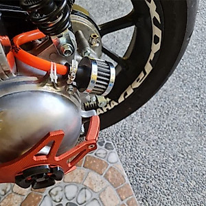 BESULEN Air Intake Filter Breather, 0.47 inch Universal Cold Air Filter, 12mm Car Turbo Vent Air Intake Filter Cleaner, Crankcase Breather Compatible with Car and Motorcycle Engine Parts (Red)