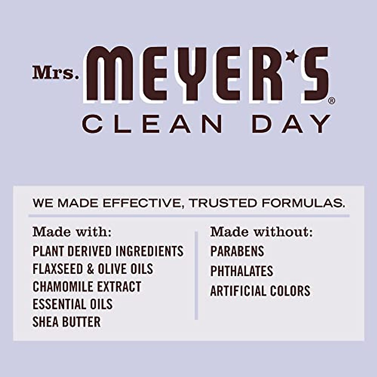 MRS. MEYER'S CLEAN DAY Body Lotion, Long-Lasting, Non-Greasy Moisturizer, Cruelty Free Formula, Lavender Scent, 15.5 oz