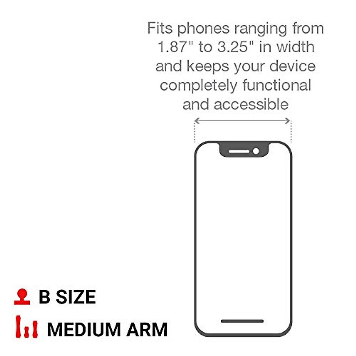 RAM Mounts X-Grip Phone Mount with RAM Twist-Lock Suction Cup RAM-B-166-UN7U with Medium Arm for Vehicle Windshields