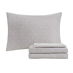 Madison Park Essentials Remy Bed in a Bag Reversible Comforter with Complete Sheet Set-Modern Geometric Triangle Design All Season Cover, Shams, Decorative Pillow, Queen(90"x90"), Aqua 8 Piece