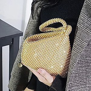 New Groupcow Women's Evening Bags Glitter Rhinestone Triangle Purse Party Prom Wedding Purse