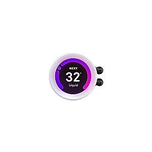 NZXT Kraken Z53 RGB 240mm - RL-KRZ53-RW - AIO RGB CPU Liquid Cooler - Customizable LCD Display - Improved Pump - Powered by CAM V4 - RGB Connector - Aer RGB 2 120mm Radiator Fans (2 Included) - White
