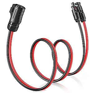 ELECTOP 2 Pin Power Industrial Circular Connector to Solar Panel Cable, 10AWG Solar Extension Cable with Female and Male Connector Adapter for Forrest River RV Solar Ports and Solar Panel Suitcase