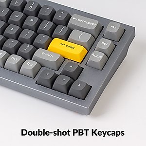Keychron Q2 Wired Custom Mechanical Keyboard, QMK/VIA Programmable Macro, Full Aluminum, Hot-Swappable Gateron G Pro Red Switch, 65% Layout Double Gasket Compatible with Mac and Windows - Grey