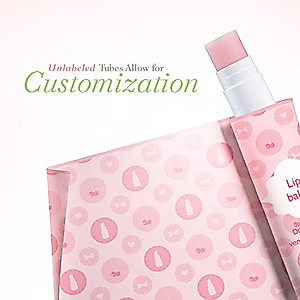 Belladonna Peppermint Lip Balm 50 Pack - Moisturizing Lip Balm Contains Vitamin E Shea Butter and Other Natural Ingredients Comes in Customizable Packaging