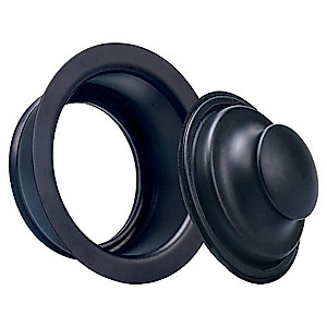 Kitchen Sink Flange Stopper Black - Universal Garbage Disposal Flange for Fit 3-1/2 Inch Standard Sink Drain Hole, Sink Flange Replacement Accessories