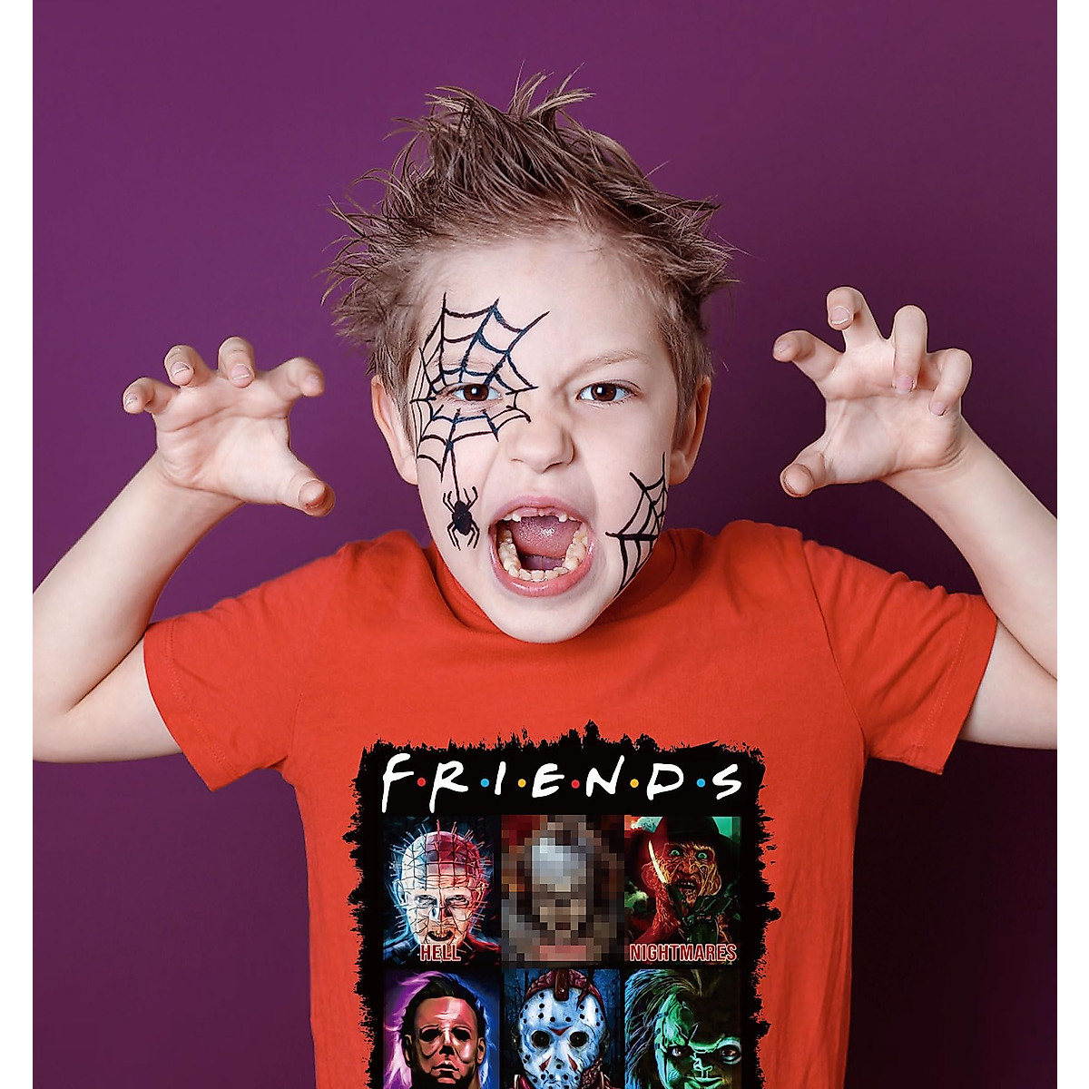 9 Sheets Halloween Iron on Transfers for T-Shirts,Halloween Heat Transfer Vinyl,Horror Movie Iron on Patches Sticker Halloween Iron on Decals for T-Shirt Clothes DIY