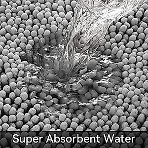 Yimobra 2 Piece Bathroom Rugs Set, Luxury Chenille Bath Rug Mat, Soft Absorbent Plush Bath Mat, Non Skid Washable Bathroom Floor Mat (31.5 x 19.8 + 24 x 17 Inches, Grey)