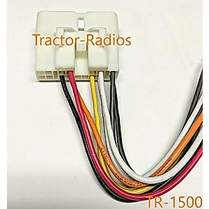 KIOTI Radio Wire Pigtail Harness Part # TR-1500 NX RX DK CK Connector CD In Dash Stereo Plug Orange Tractor