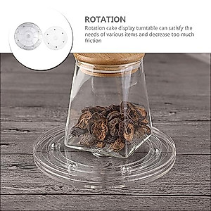 Garneck Food Tray Decorative Tray Creative Cake Turntable Baking Cake Stand Multi-Functional rotatable Plate 360-degree Rotating Plate to Rotate Table Decoration Acrylic Dining Table