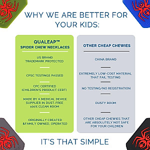 Xtra Tough (XT) Chew Necklace for Kids Boys - Silicone Chew Pendant Jewelry for Autism, ADHD, Baby Nursing or Special Needs - Chewing Necklace