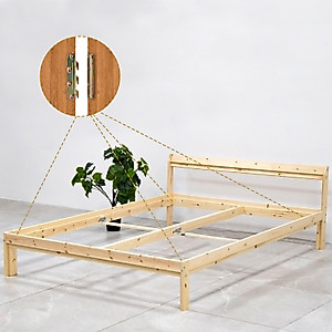 ABuff 8 Set Bed Rail Brackets Heavy Duty Wooden Bed Rail Fittings, Rust Proof Bed Frame Hardware Brackets for Connecting to Wood, Headboards and Foot-Boards- 5inch(Screws Included)