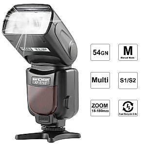 K&F Concept Camera Flash Speedlite with LCD Display, External Flash Speedlite Compatible with Canon Nikon Sony Olympus Pentax DSLR & Digital Cameras with Single-Contact Hot Shoe