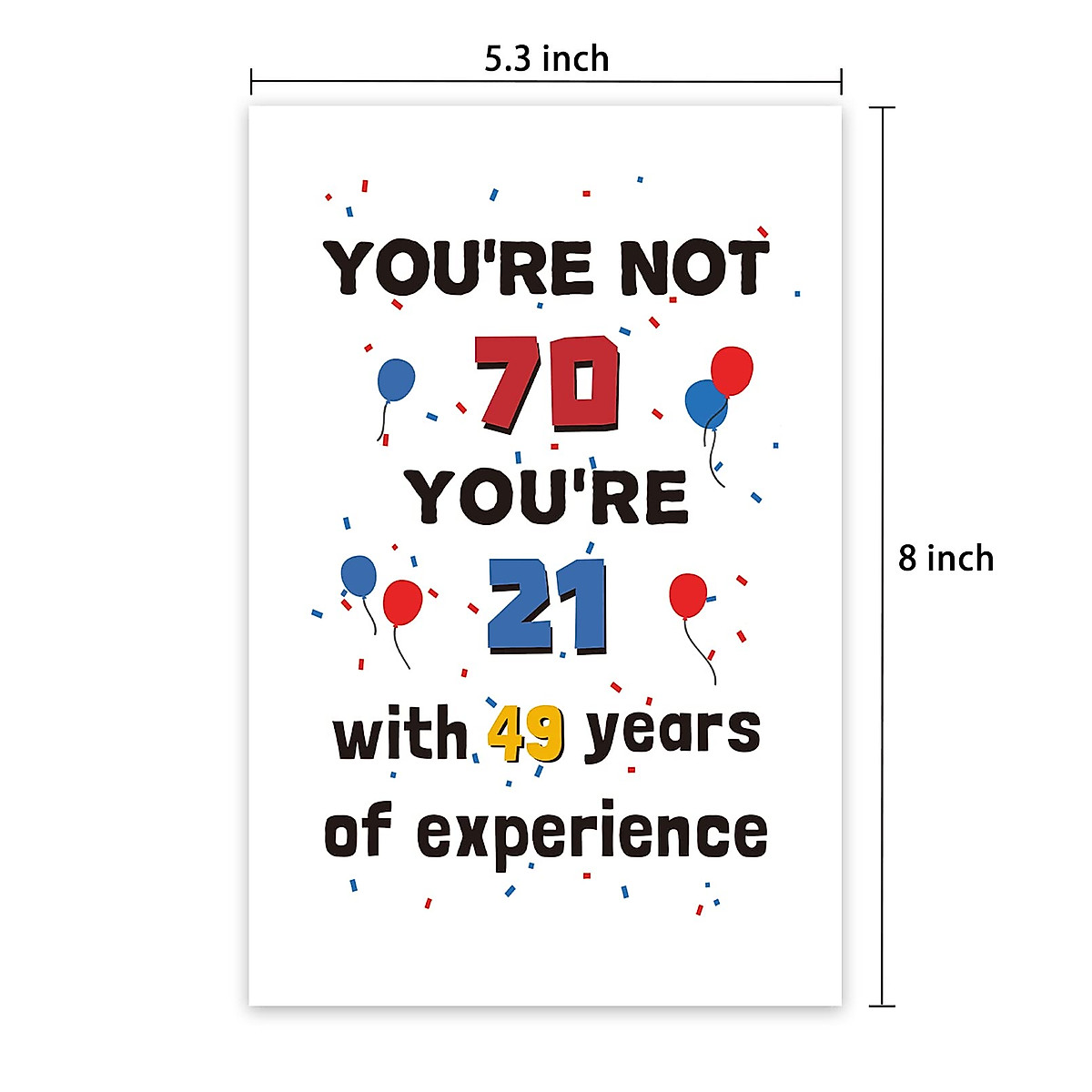 Ulbeelol Funny 70th Birthday Card, Happy 70th Birthday Card, Humorous 70 Years Old Bday Card for Grandma Father Husband Him...