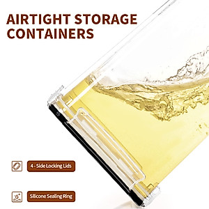 PRAKI Airtight Food Storage Containers with Lids, 12PCS Plastic Kitchen Storage Containers for Pantry Organization and Storage - Cereal, Rice, Flour and Sugar Containers with Labels & Marker