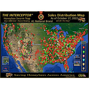 THE INTERCEPTOR PRO Honeybee Swarm Trap - NO FRAMES -UNASSEMBLED (10 minute assembly) - Also includes tree strap & hooks.