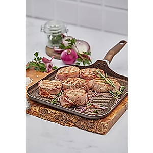 IMUSA USA 10.5" Talent Master Deluxe Grill Pan with Thermal Signal Technology