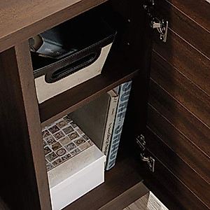 Sauder 426914 Englewood L-Desk, Spiced Mahogany™ Finish