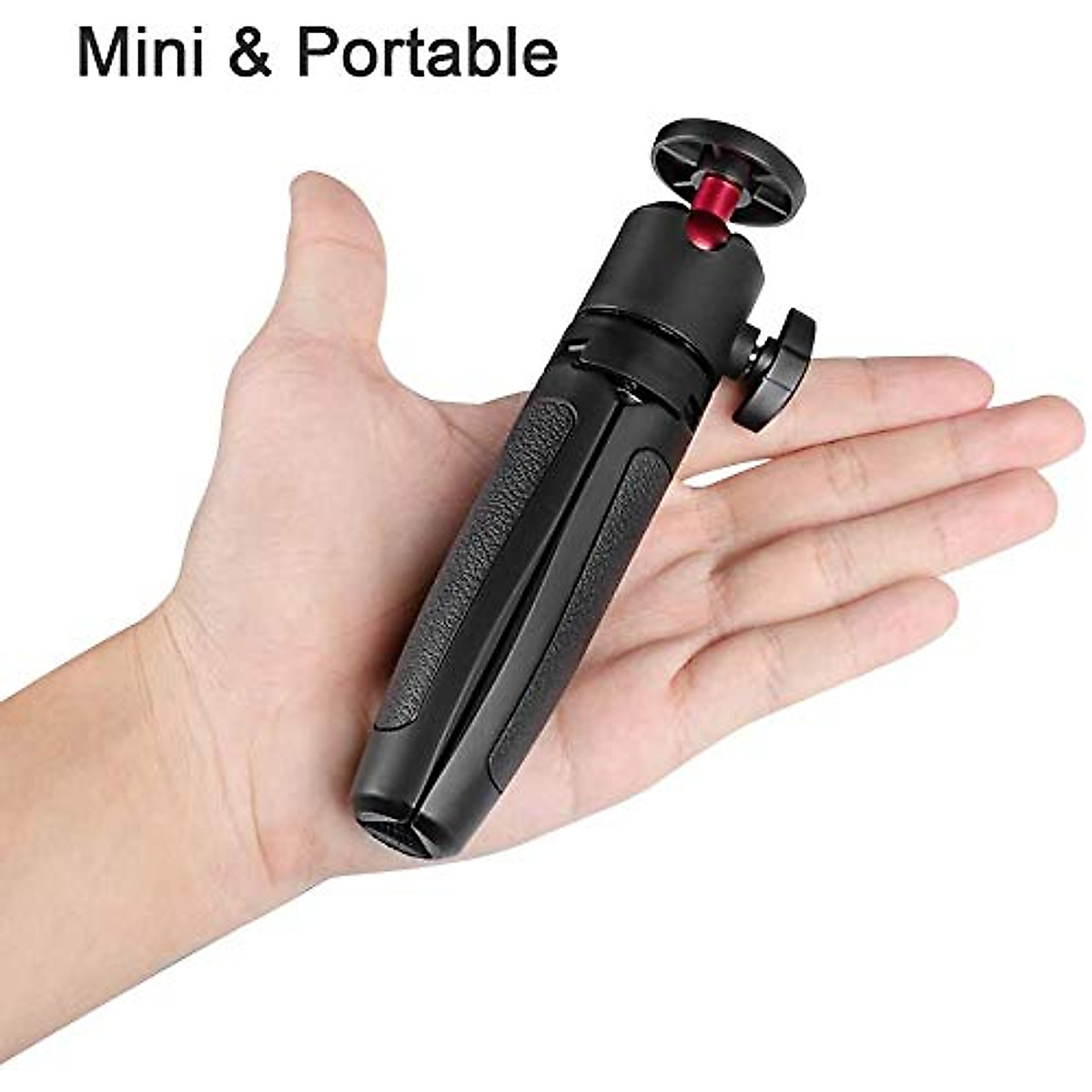 Extendable Mini Selfie Stick Tripod 2 in 1, Compatible with GoPro Max Hero AKASO Action Camera, Portable Handle Vlog Tripod for All Action Cameras and Smart Phone