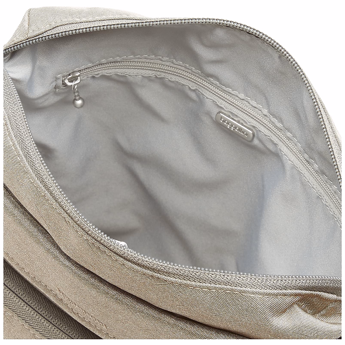 Baggallini Womens Urban Explorer Slim Crossbody, Sterling Shimmer, One Size US