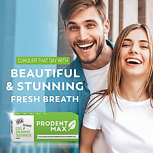 Cool Spearmint Natural Toothpaste, Whitening Toothpaste for Oral and Gum Health, For Adults and Kids Toothpaste with No Fluoride, Cleans Teeth and Freshens Breath, 4 oz